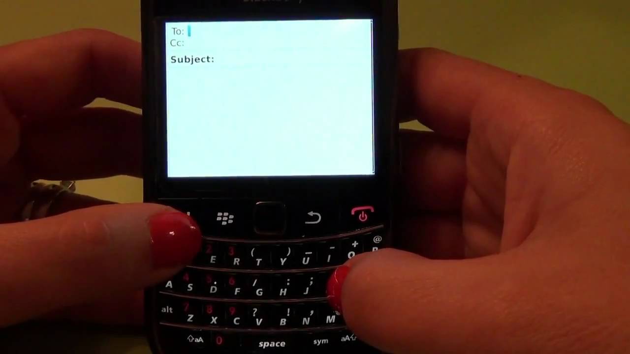 BlackBerry First Steps: Sending an email - YouTube