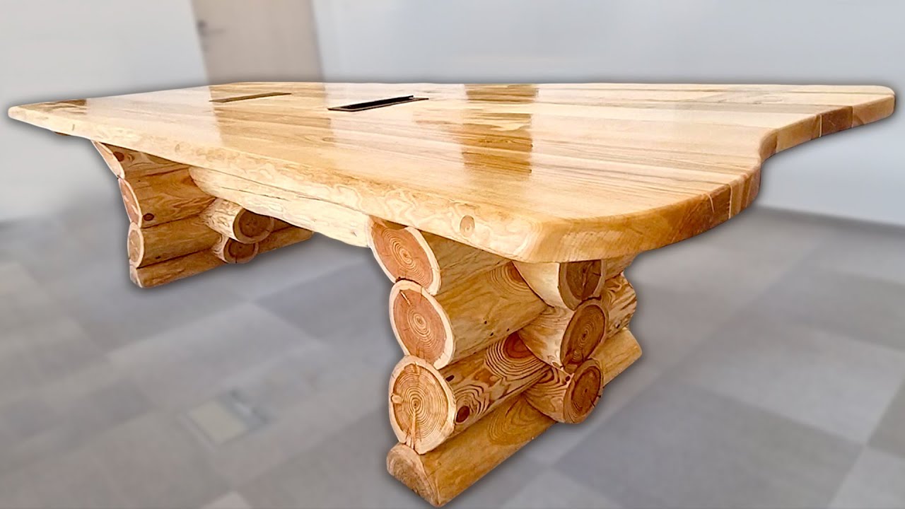 Log Cabin Table Assembling - YouTube
