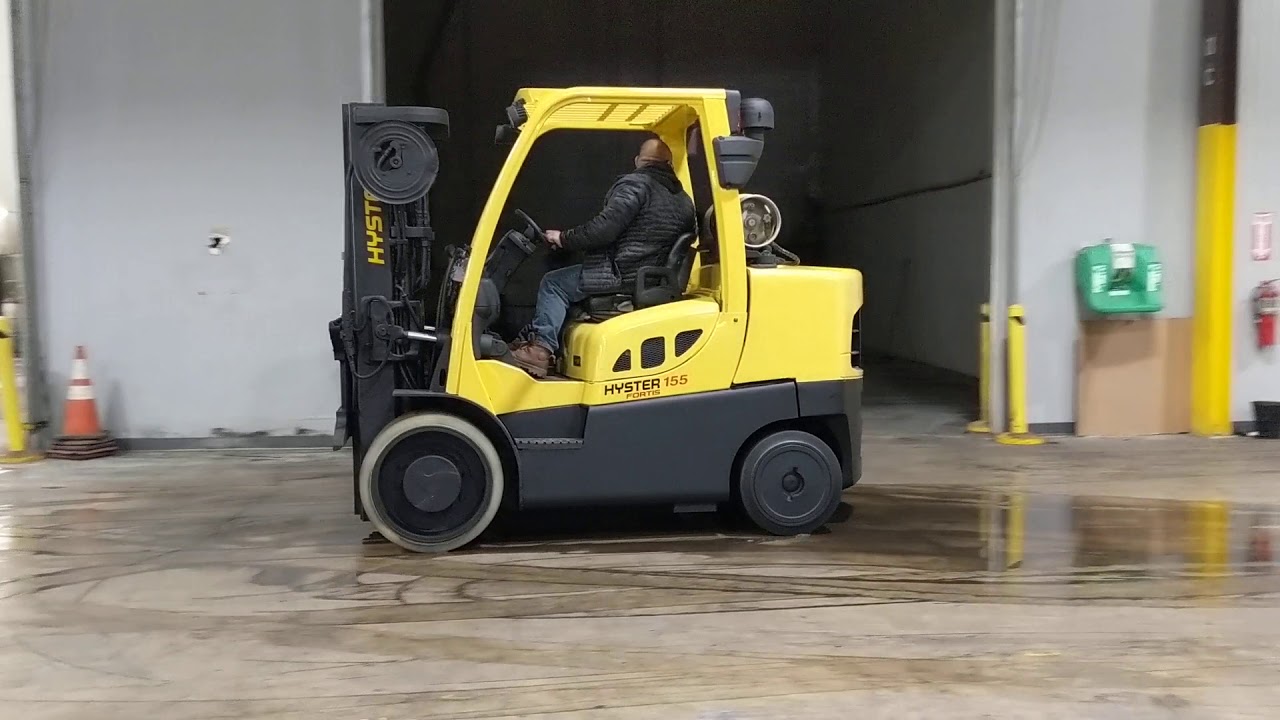 2014 Hyster S155FT 15,500lb Cushion LPG Forklift STK 6909 - YouTube