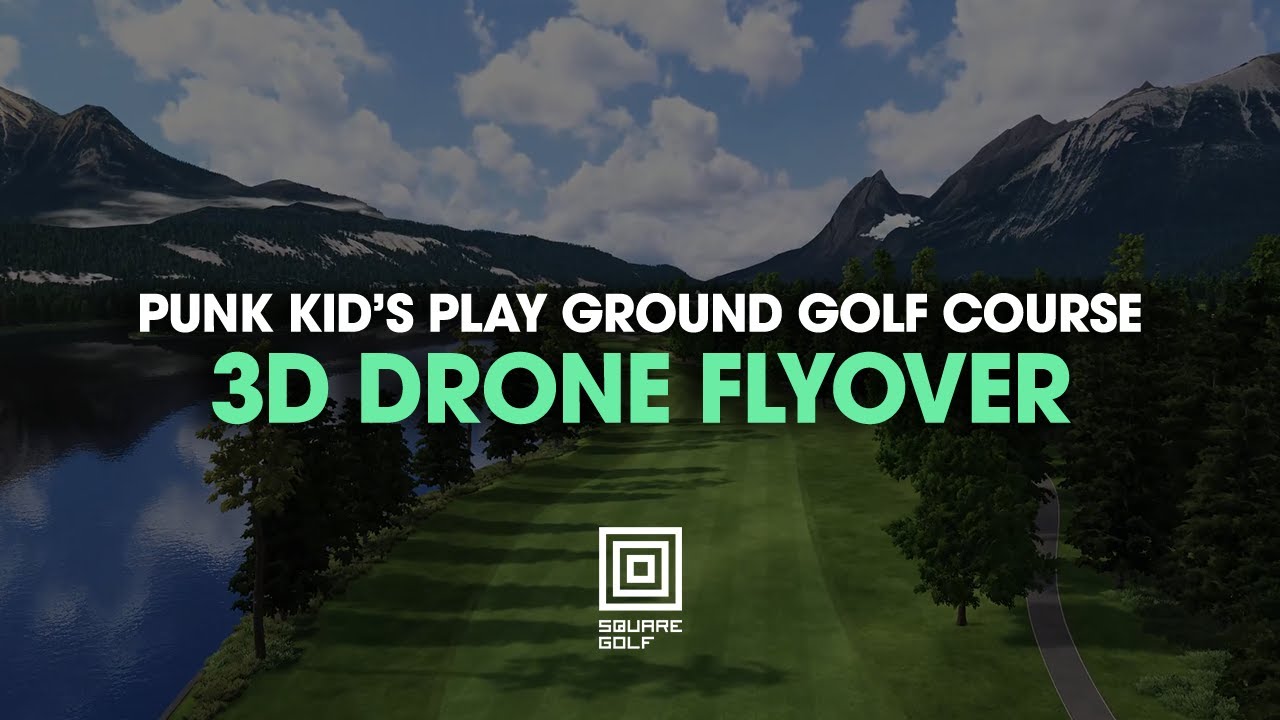Square Golf | Punk Kid's Play Ground Golf Course | 3D Drone Flyover ...