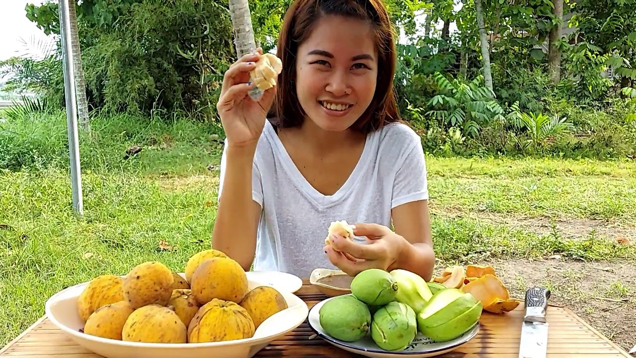 Native santol at mangga challenge - YouTube