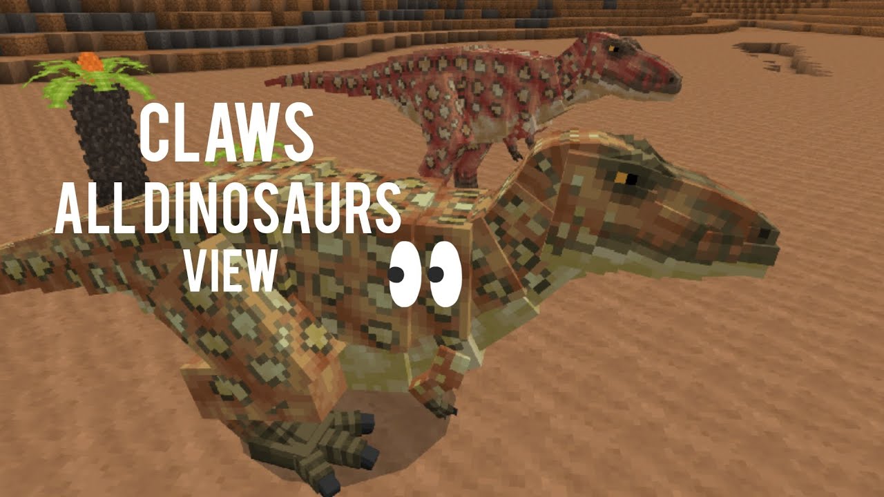 Claws dinosaur addon Minecraft pe 1.20 - YouTube