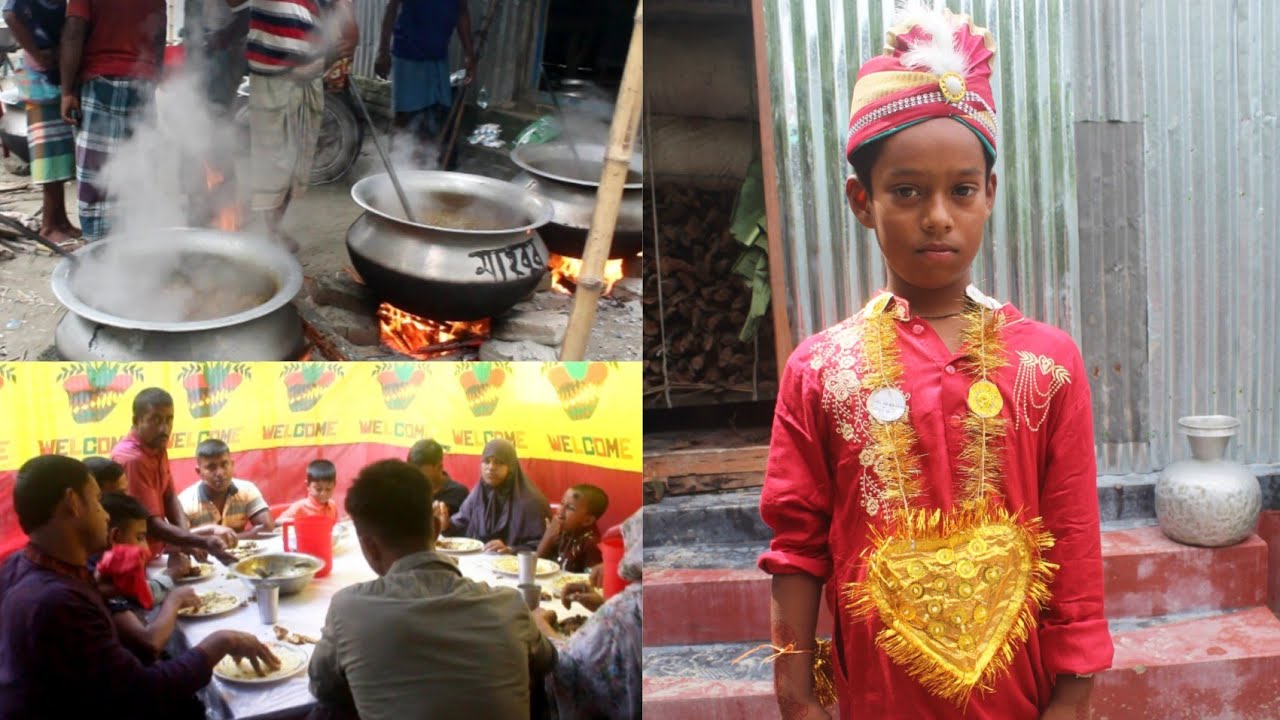 traditional village Sunnat Khatna ceremony cooking video - YouTube