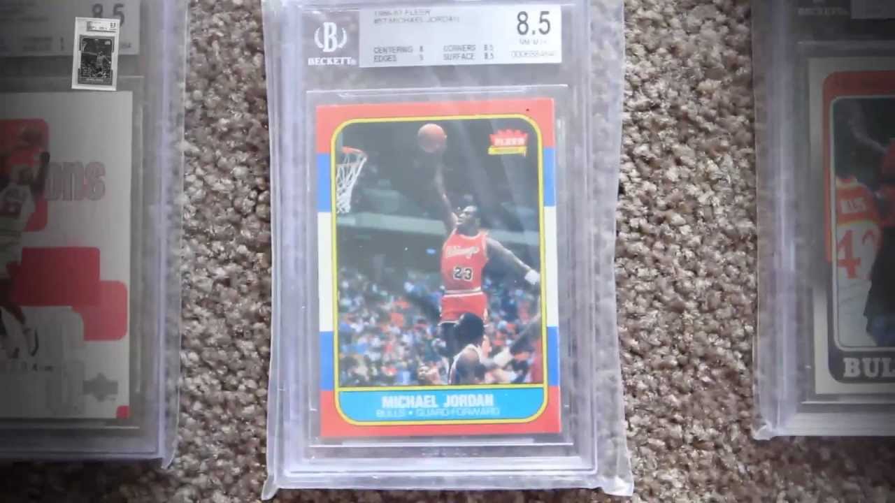 NBA Basketball Card Collection Michael Jordan GRADED - YouTube