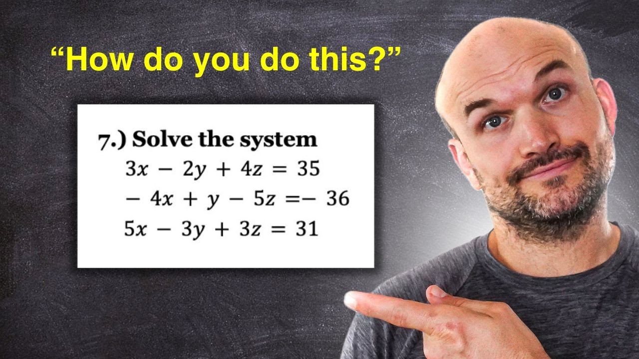 Solving a Question from a Student: Three Equations Explained - YouTube
