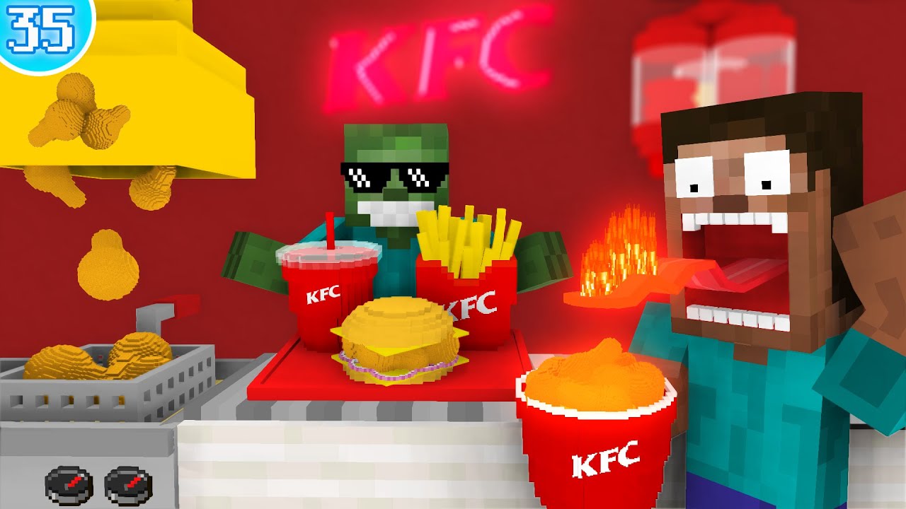 Monster School: WORK AT KFC FRIED CHICKEN! - Minecraft Animation ...