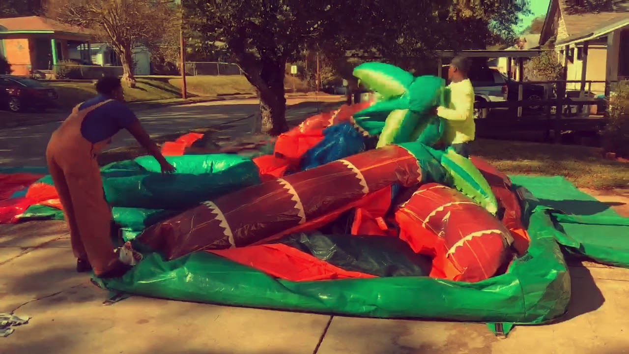 3-in-1 combo bounce house roll up tutorial - YouTube