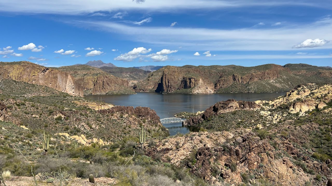 View of Mormon Bridge and Canyon Lake - YouTube