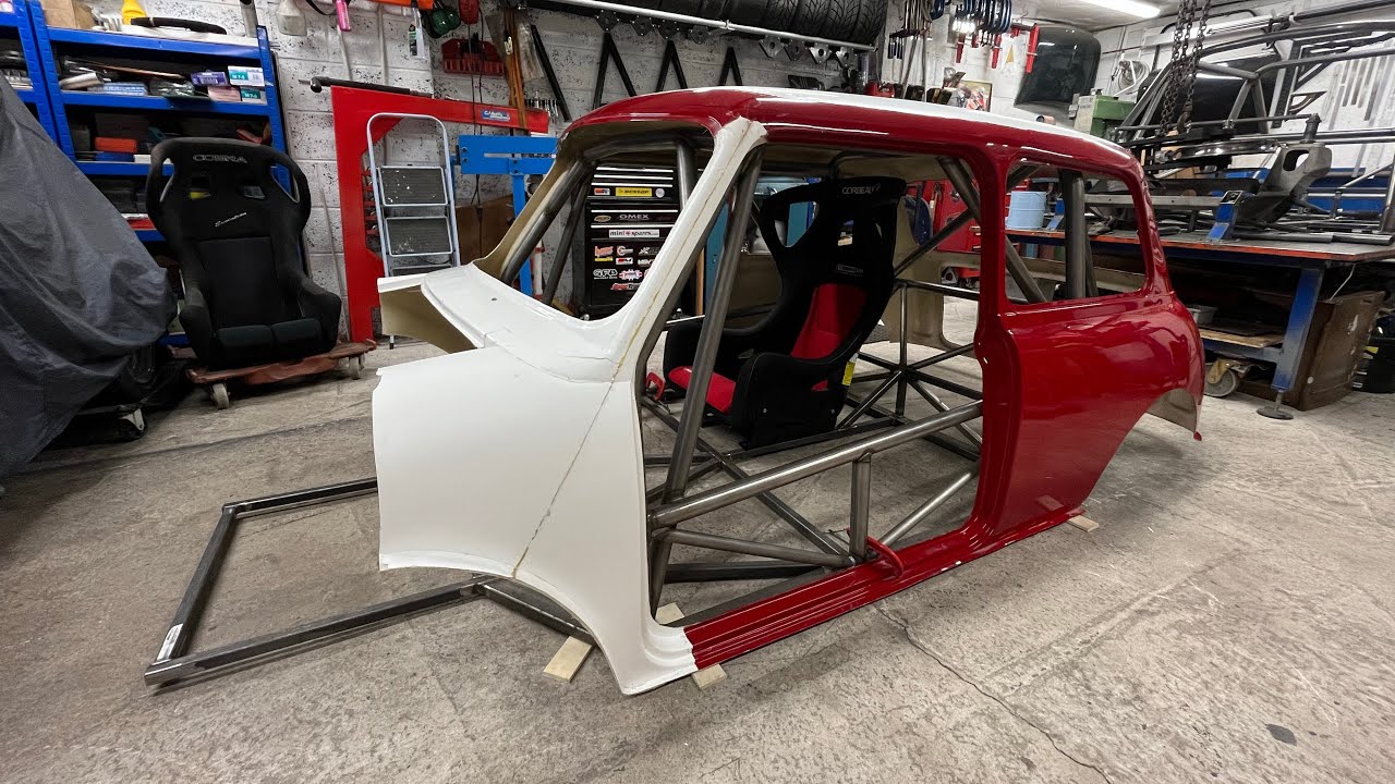 R1 turbo chassis body shell trial fit - YouTube