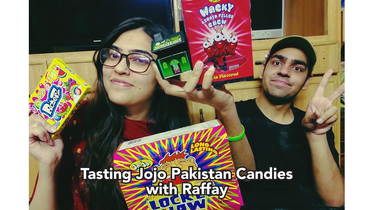 Tasting candies from JOJO Pakistan with Raffay - YouTube