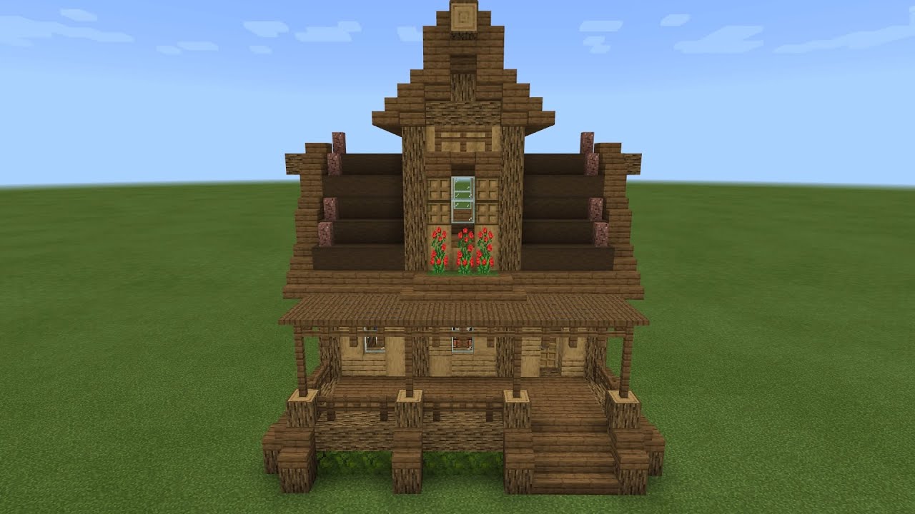 Minecraft een houten survival huis maken nederlands - YouTube