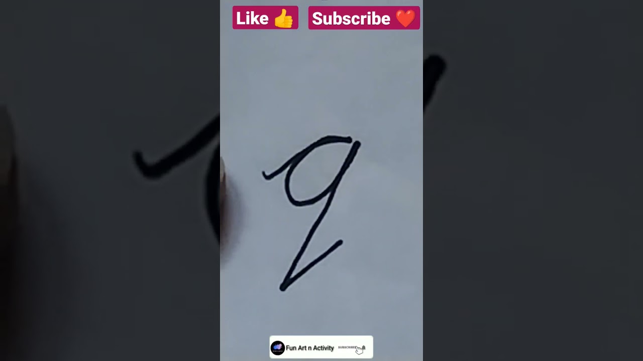 DRAWING A CURSIVE LETTER Q ️ | Lettering |DOODLE ART | HOW TO DRAW A ...