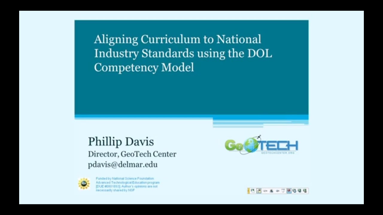 Aligning Curriculum to National Industry Standards - YouTube