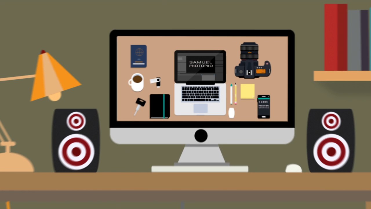 Desk Environment Motion Graphics - YouTube
