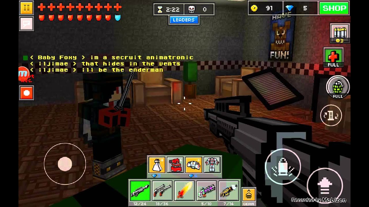 Pixel Gun 3D Deathmatch/scary pizzaria map - YouTube