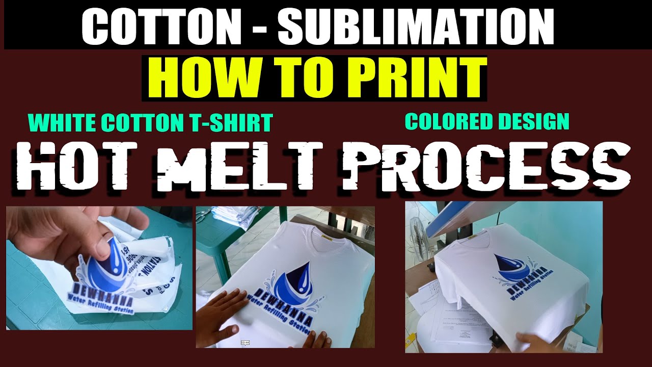 EASY T-SHIRT PRINTING- HOTMELT PROCESS- WHITE T-SHIRT (COTTON) - YouTube