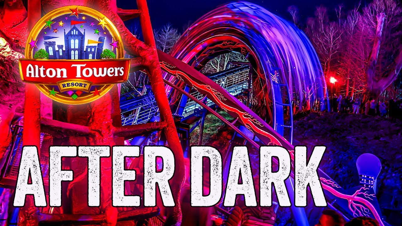 Night Rides At Alton Towers After Dark - YouTube