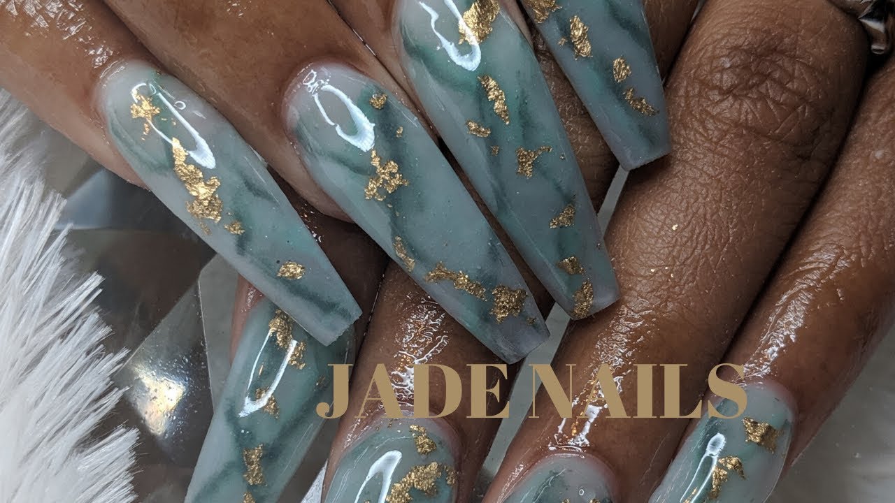 EASY Jade nail Tutorial - YouTube