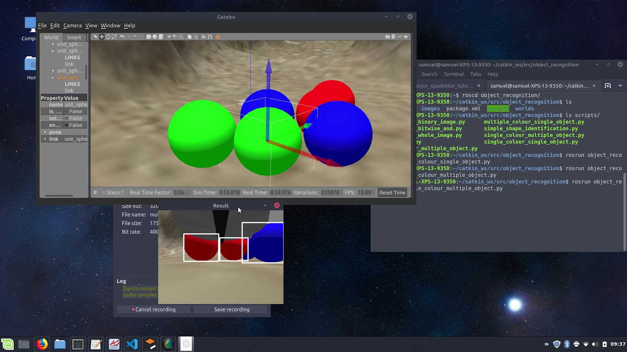 Identifying a multiple coloured objects, of multiple instances - YouTube