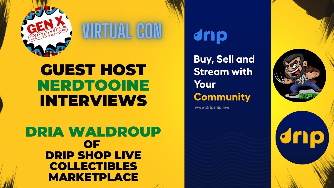 Gen X Comics Drip Shop Live and Nerdtooine Interview - YouTube
