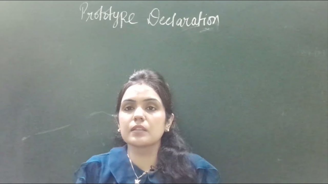 Function Prototype Declaration In C Youtube