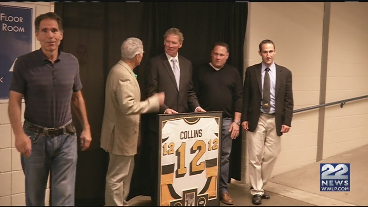 Former AIC Men's Hockey player Kevin Collins honored - YouTube
