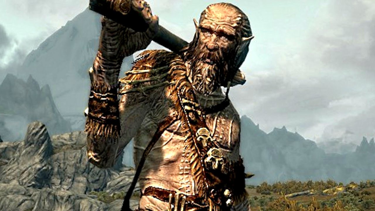 SKYRIM Special Edition: 'GROK' GIANT Boss Fight! (LEGENDARY) - YouTube