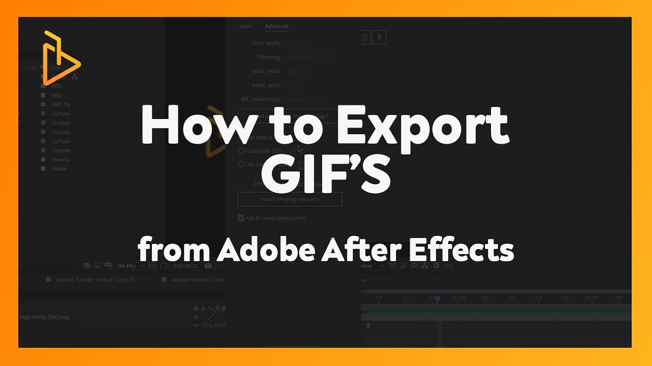 How to Export GIFs from After Effects Tutorial - YouTube