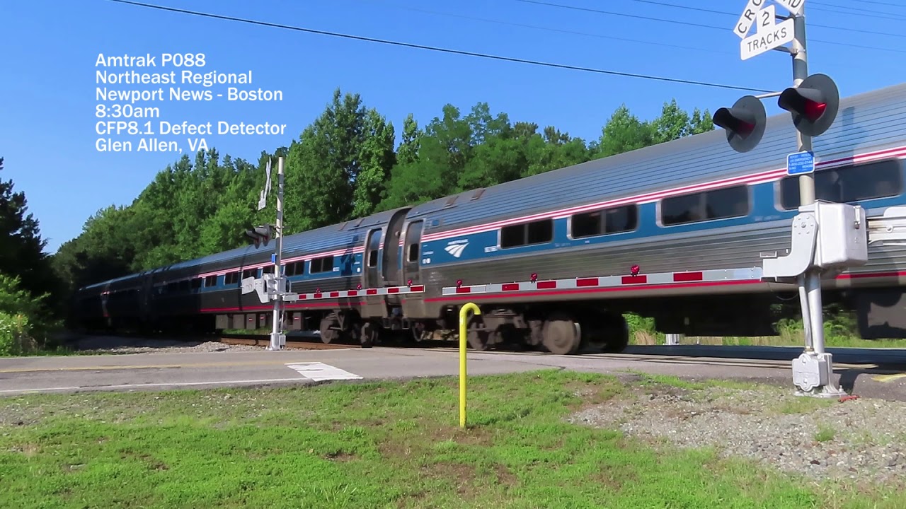 Amtrak 88 at the Glen Allen Defect Detector DD, CFP8.1 - YouTube