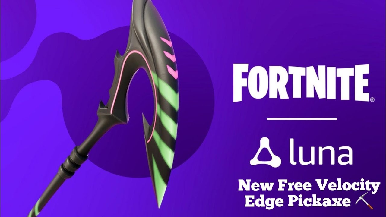 New Free!! Velocity Edge Pickaxe By [Fortnite X Luna] - YouTube