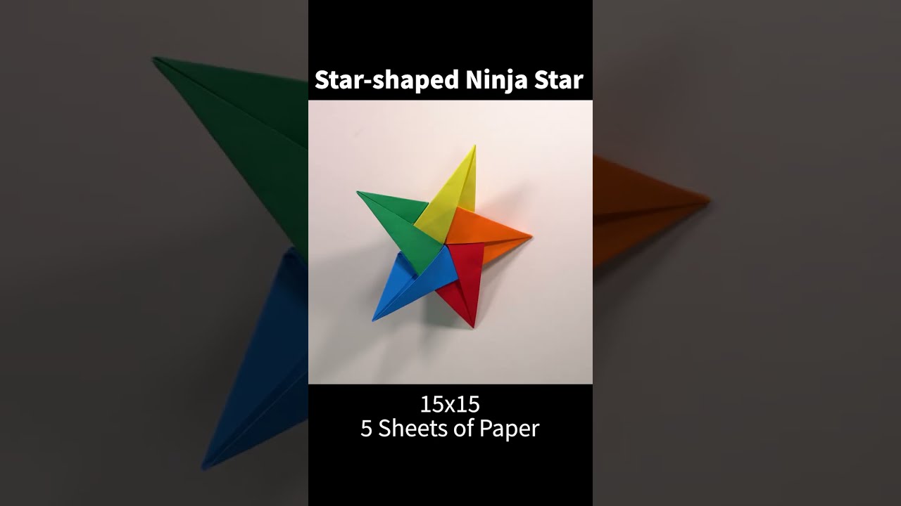 Origami Star-Shaped Ninja Star (Shuriken) - YouTube