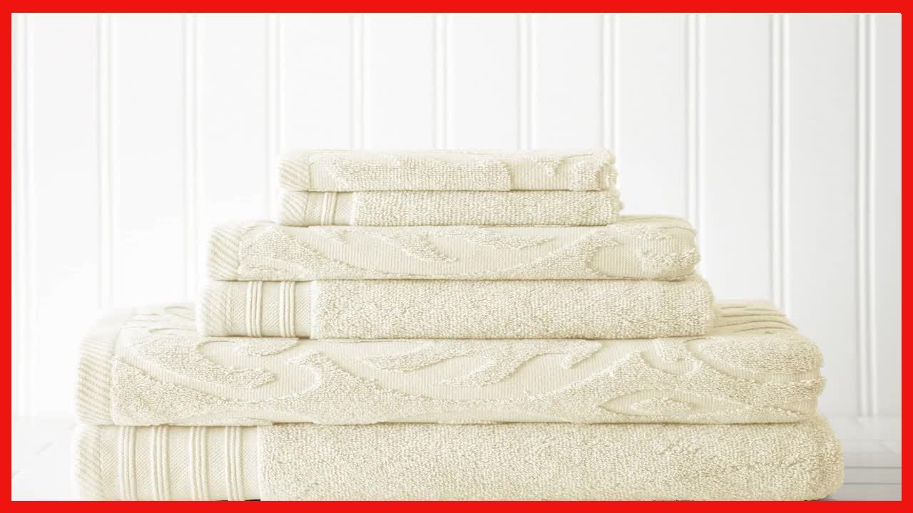 Modern Threads 6-Piece, 2 Bath Towels, 2 Hand Towels, 2 Washcloths ...
