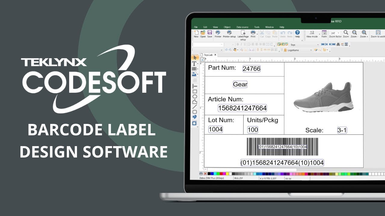 TEKLYNX CODESOFT Barcode Label Design Software - YouTube