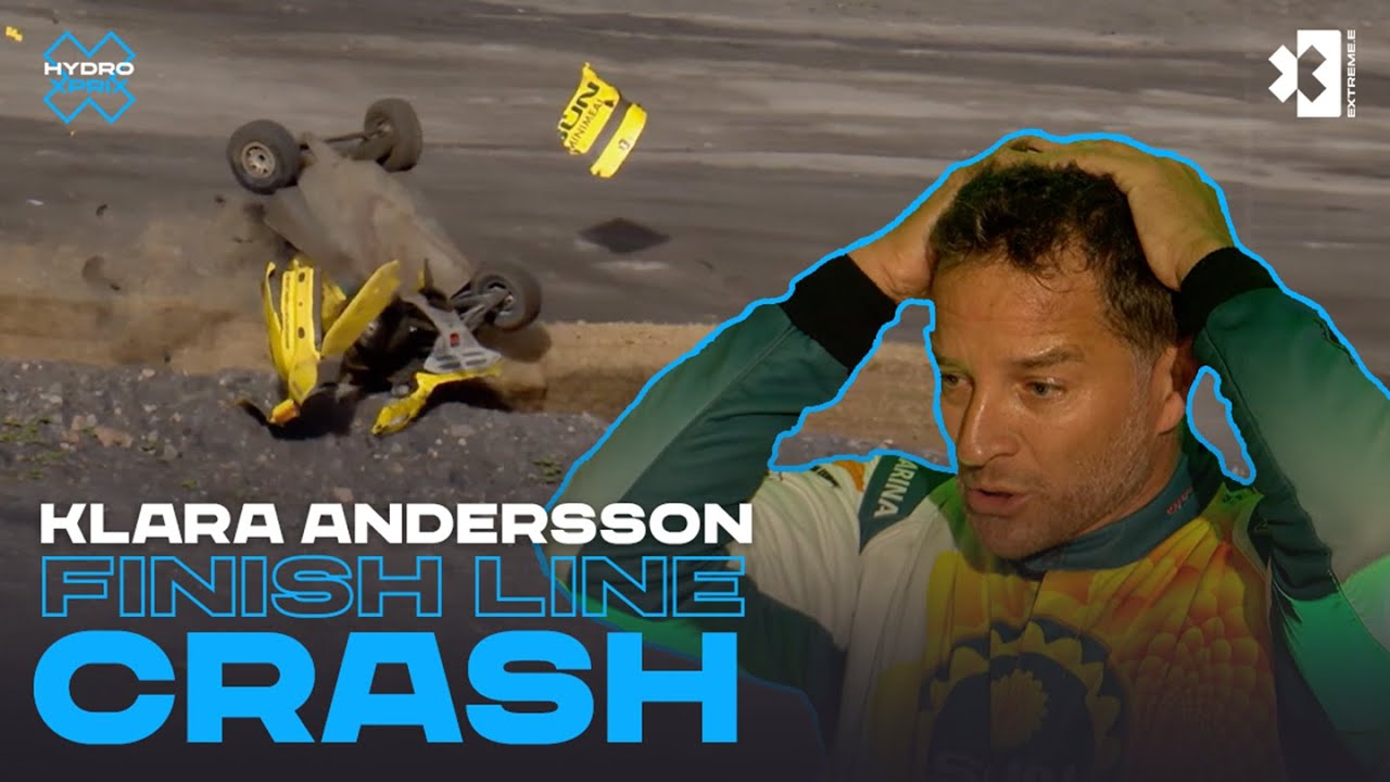 HUGE Crash Over the Finish Line 😳 | Extreme E - YouTube