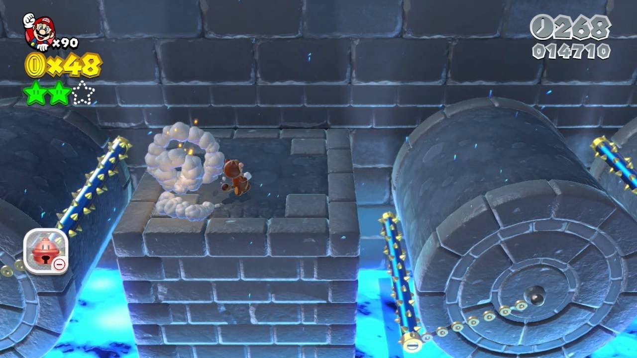 Super Mario 3D World: Castle-4 Boiling Blue Bully Belt (100 % All Stars ...