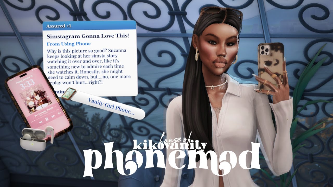 sims 4 | new mod! vanity girl phone override & mod tutorial - YouTube