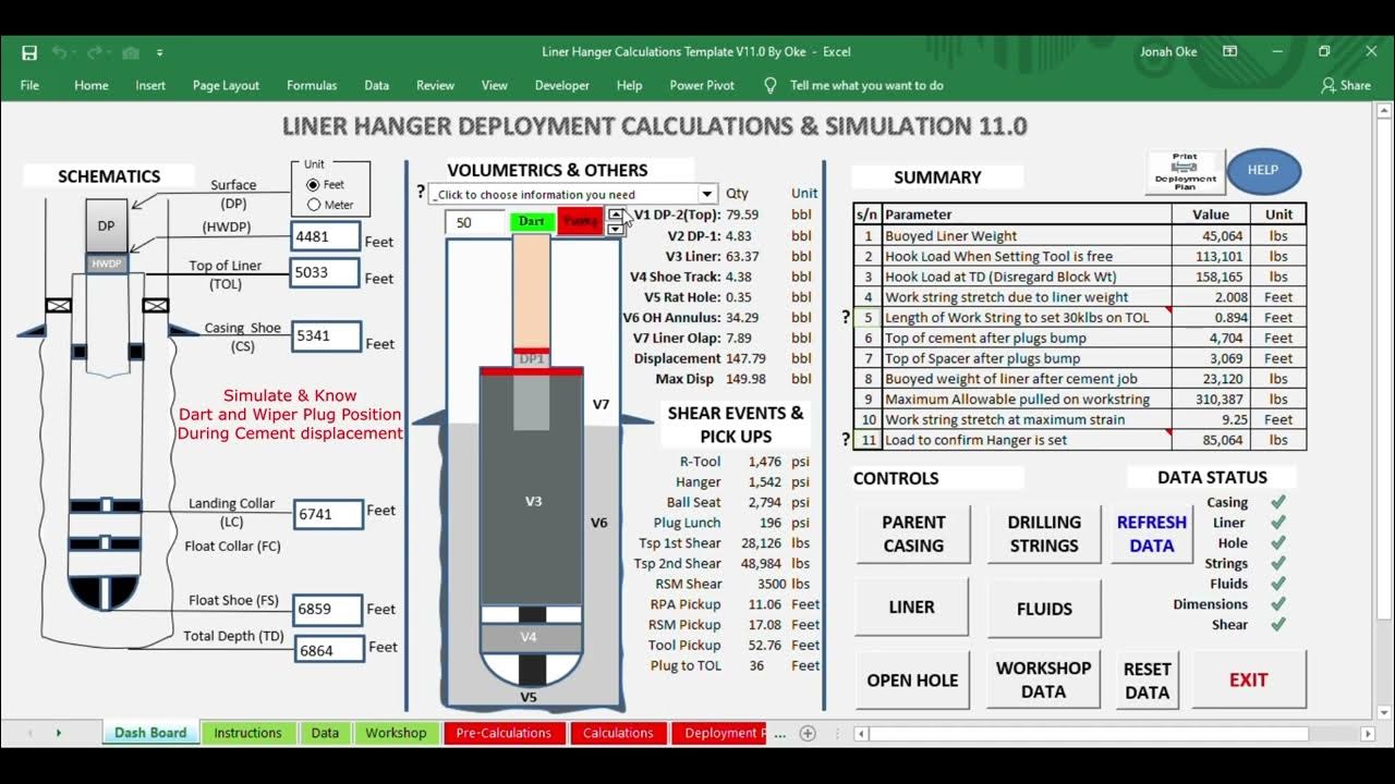 Automating Liner Hanger Deployment Calculations and Simulation with Microsoft Excel and vba ...