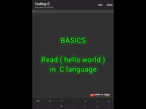 Read ( Hello world ) in C language || CODING BY MOHAN || - YouTube
