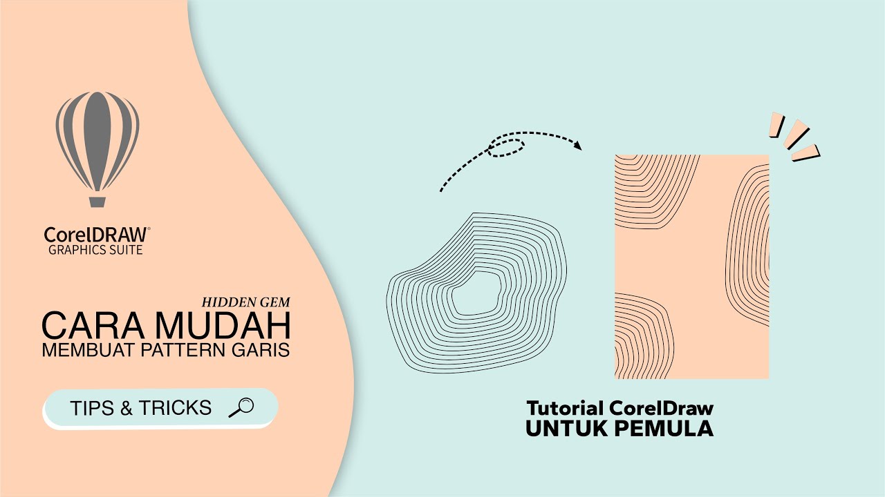 IT'S EASY! MEMBUAT PATTERN GARIS DICORELDRAW | PEMULA - YouTube
