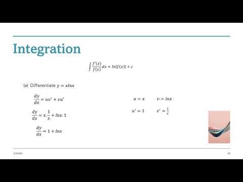 Integration involving logarithmic functions - YouTube