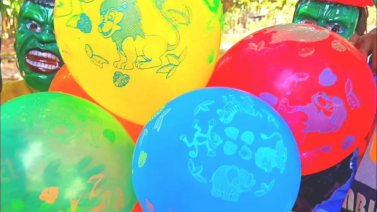 DECORATING FUN PUNCH BALLOON WITH STICKERS AND POPPING IT!!! .PART--298 ...