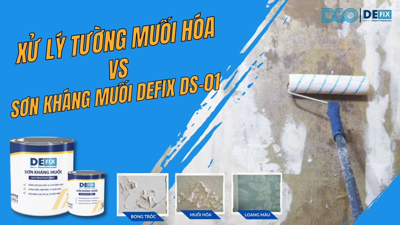 Defix DS-01 Đánh bay tường bị phồng rộp, bong tróc, muối hóa - YouTube