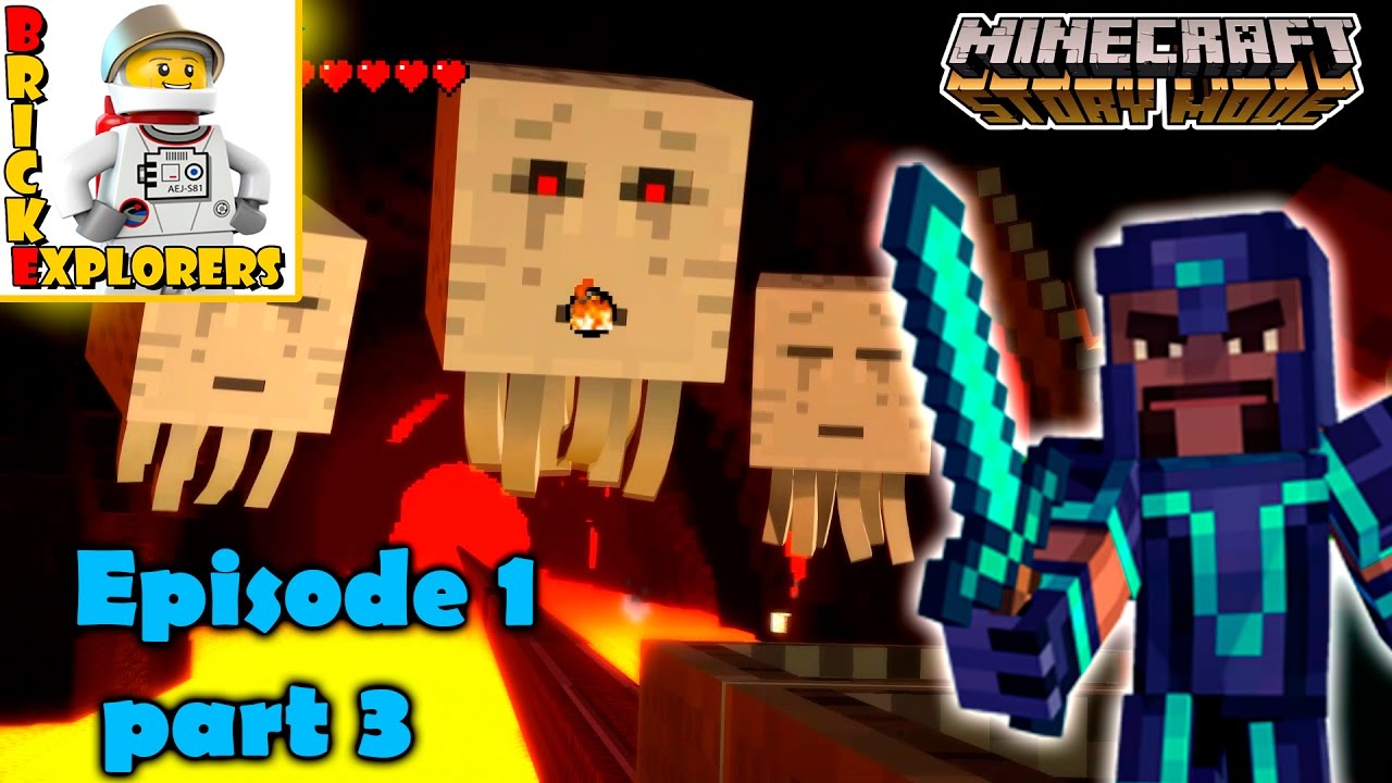 Minecraft Story Mode 1 episode Cartoon Game part 3 Gameplay - YouTube