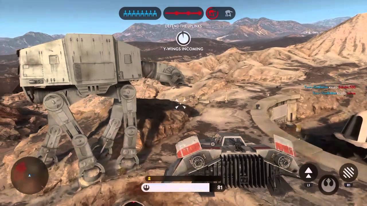 STAR WARS BATTLEFRONT PS4 GAMEPLAY HIGHLIGHTS - YouTube