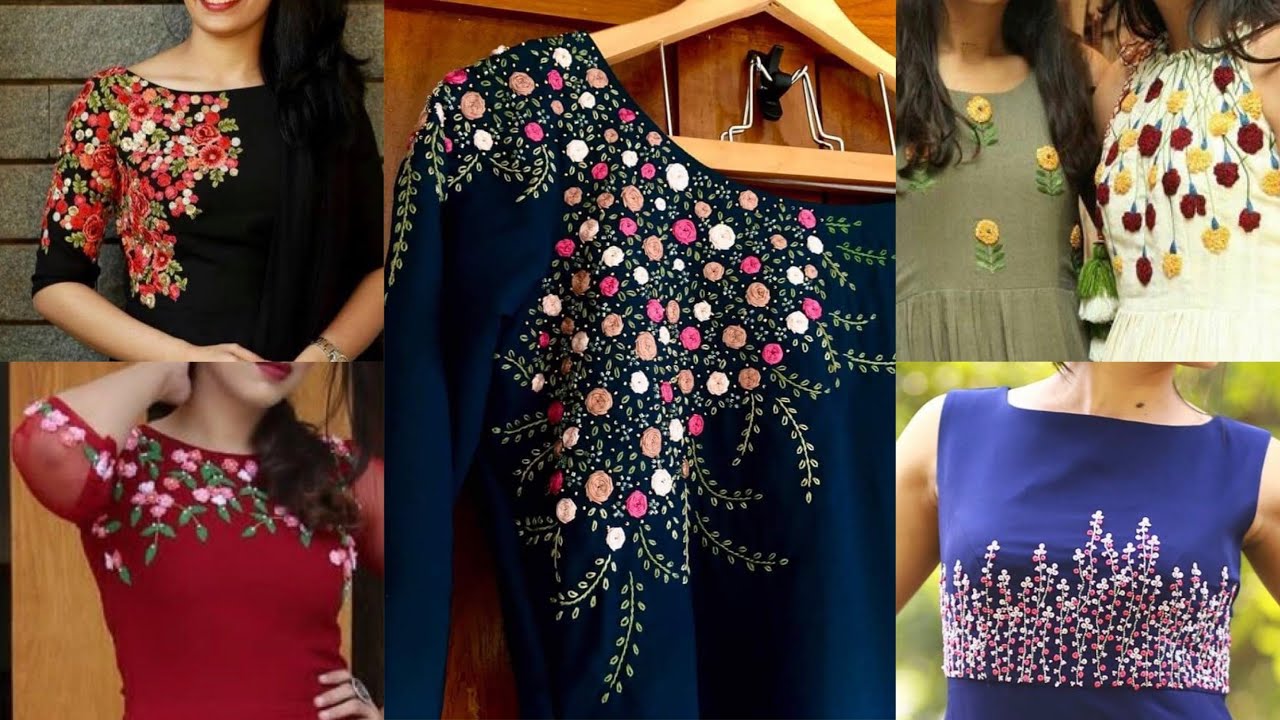 Casual dresses with hand embroidery / needle work dress / hand ...