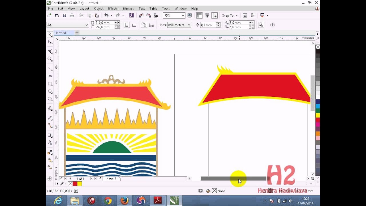Desain Logo Kota Palembang Menggunakan CorelDraw X7 -1 - YouTube