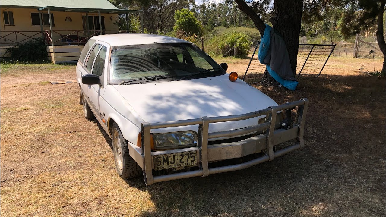 1993 EB Falcon Wagon Bullbar install - YouTube