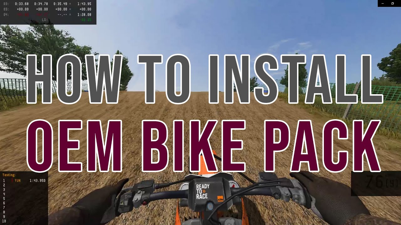How to manually install OEM Bike Pack - MX BIKES - YouTube