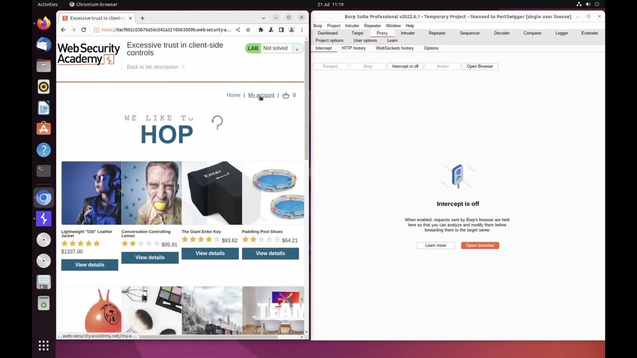 Modifying HTTP requests with Burp Proxy - YouTube