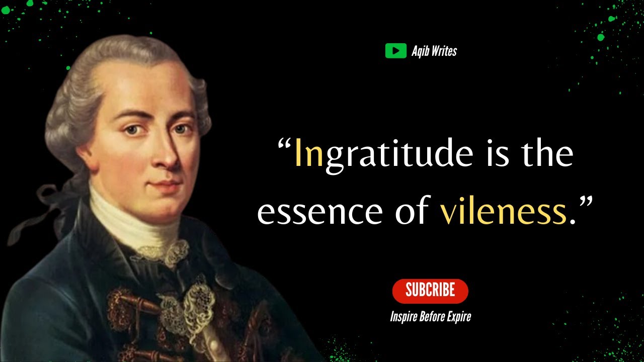 Immanuel Kant Quotes on Pure Reason and Morality - YouTube